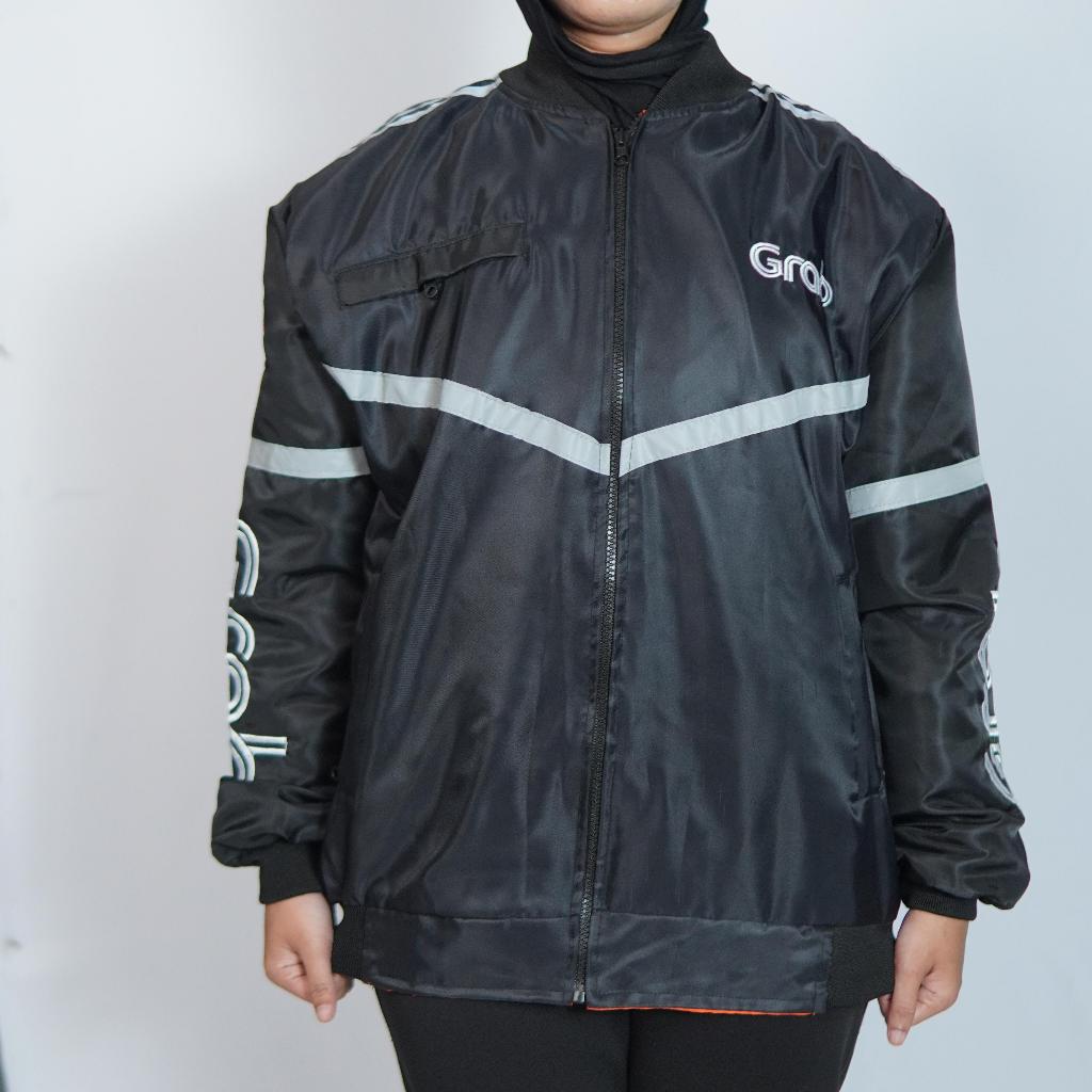 Black bomber jacket - windbreaker jacket - men's jacket with full ...