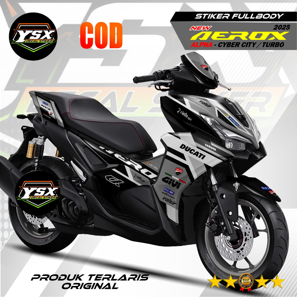 Aerox Alpha Decal Fullbody Sticker Givi racing Design | Shopee Malaysia