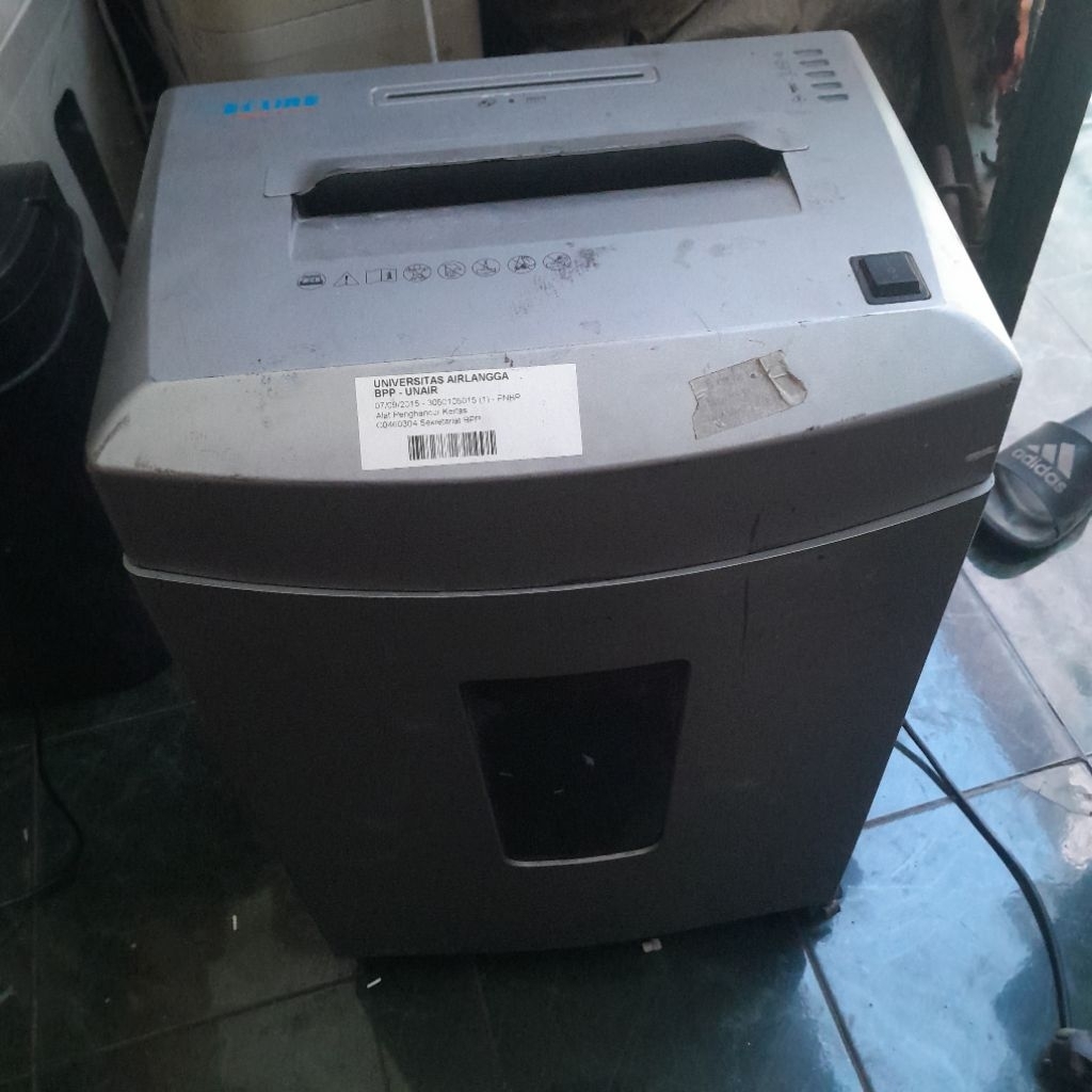 MESIN PAPER CRUSHER MACHINE BRAND: SECURE MODEL: 34SCM SCOND NORMAL ...