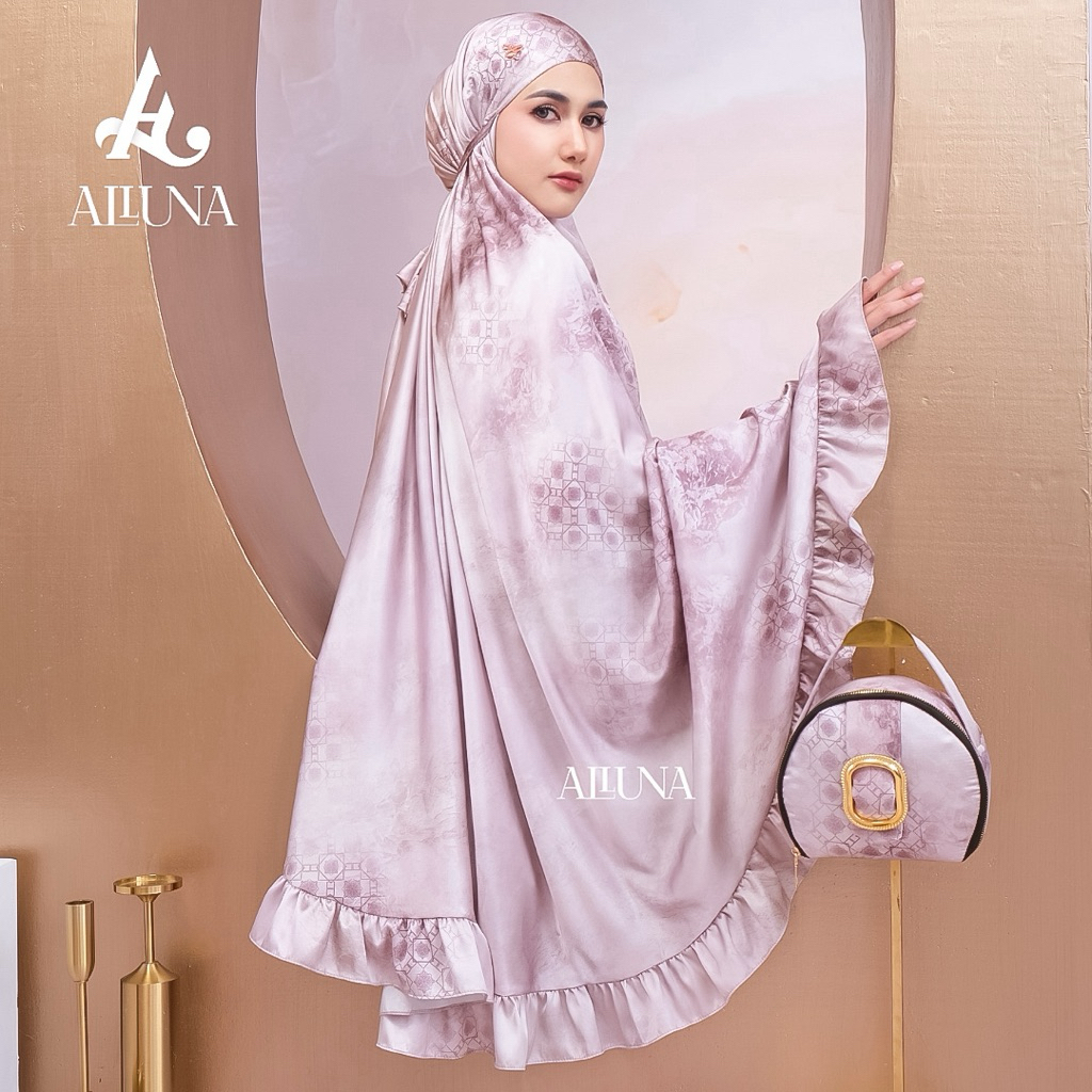 ALLUNA - Selina Series 2-in-1 Ruffle Silk Adult Prayer Robe | Shopee ...