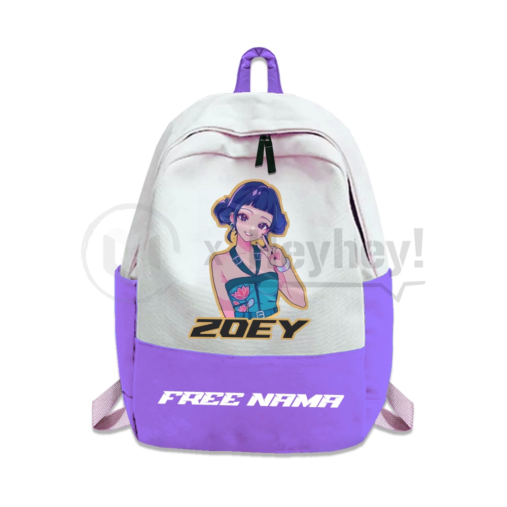 ZOEY HUNTRIX KPOP DEMON HUNTERS KIDS BACKPACK FREE NAME PRINTING ...