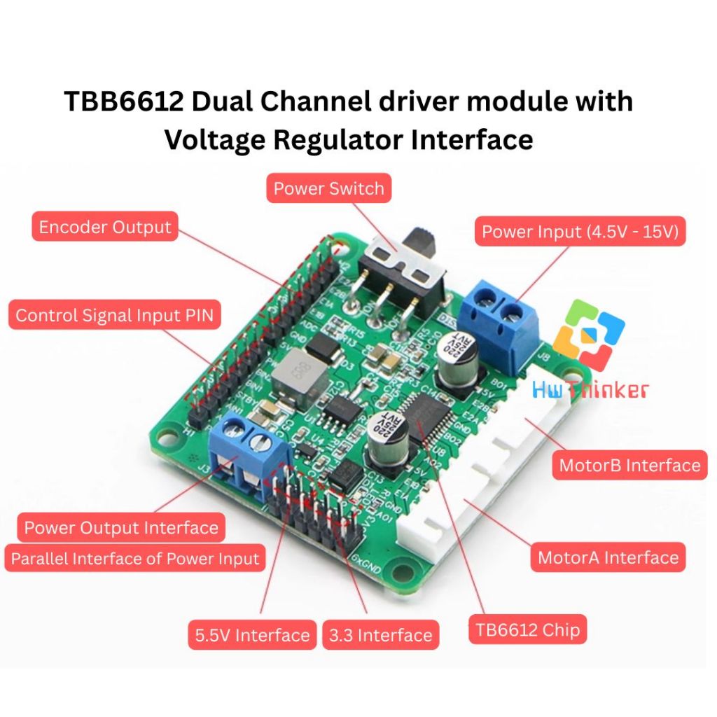 Dual Channel Precision DC Motor Driver Module TB6612FNG Support Motor ...