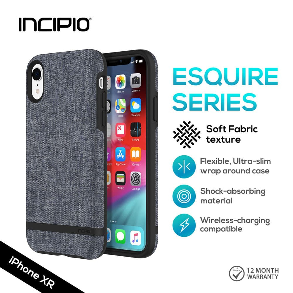 INCIPIO CASE FOR IPHONE XR ESQUIRE SOFT FABRIC TEXTURE - (IPH-1755 ...