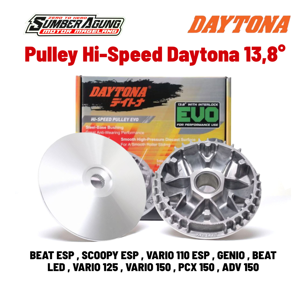 Pulley Pully Set Front 13.8 Daytona EVO Beat FI Deluxe Scoopy Esp Genio ...