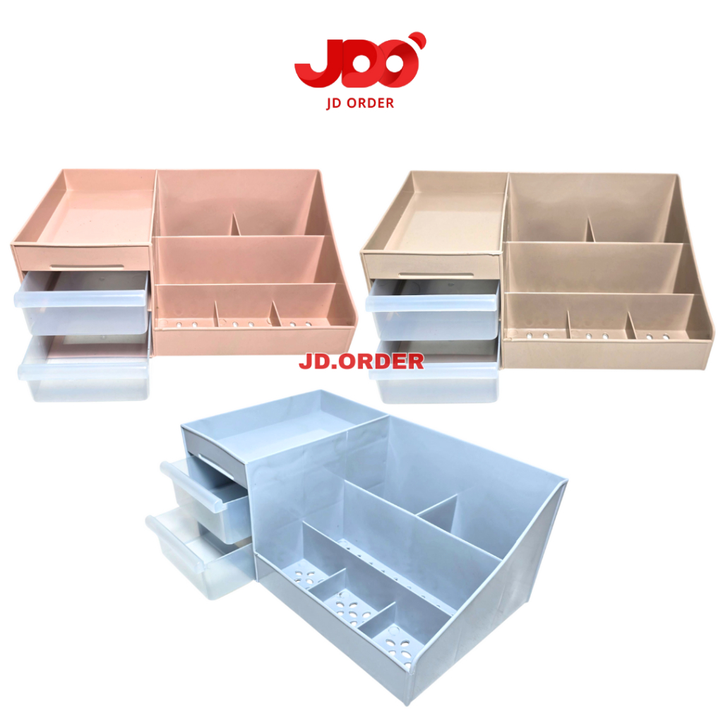 JDO Mini Cosmetic Rack 2 Drawers Premium Color Plastic Multifunction ...