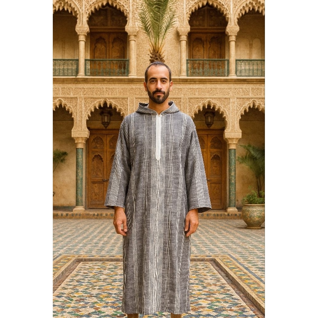 KATUN Djellaba.id Umrah Gamis Muslim Clothes Prayer Robe Hoodie Jalabah ...
