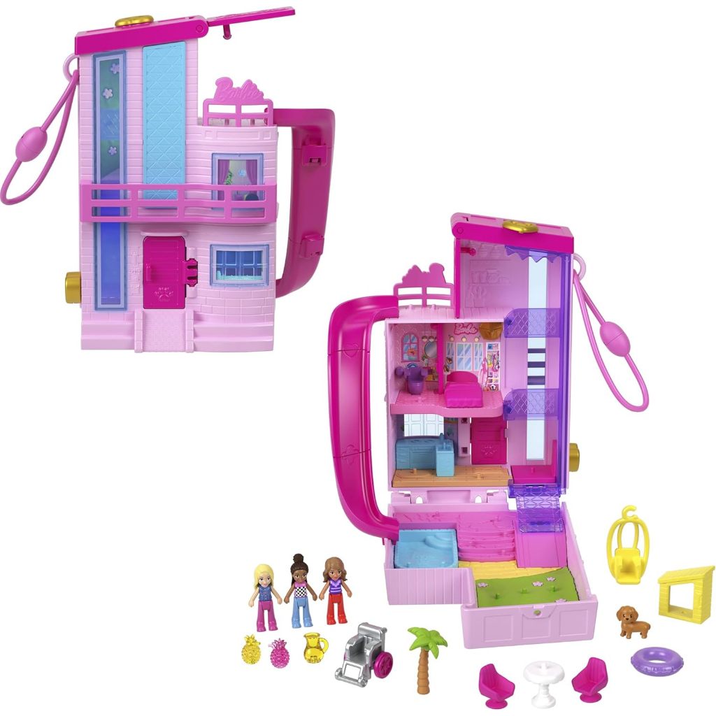 Polly Pocket Barbie Dreamhouse Compact, Dollhouse Playset | Shopee Malaysia