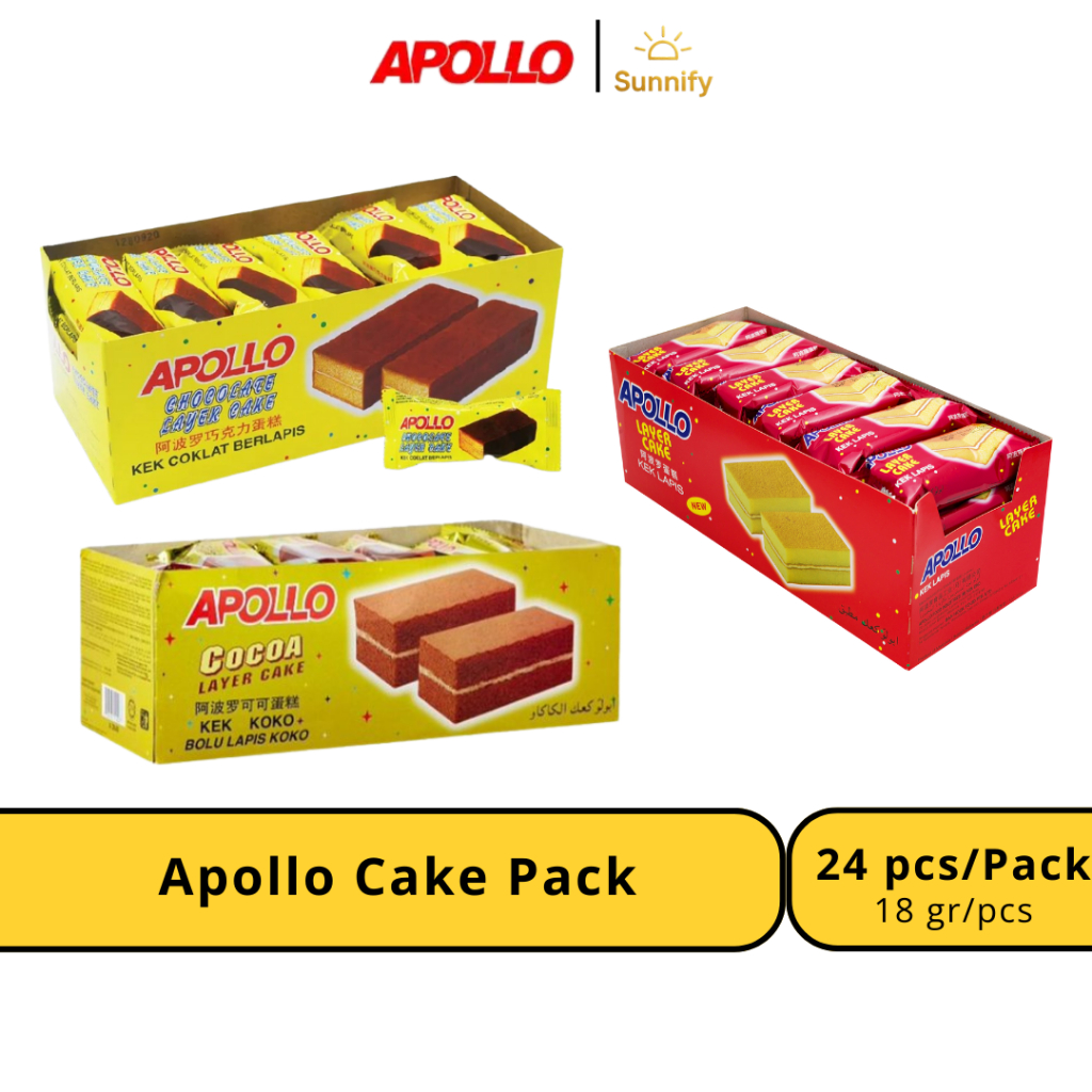 Apollo Layer Cake Chocolate Layer Cake Original/ Cocoa/ contains 24 pcs ...