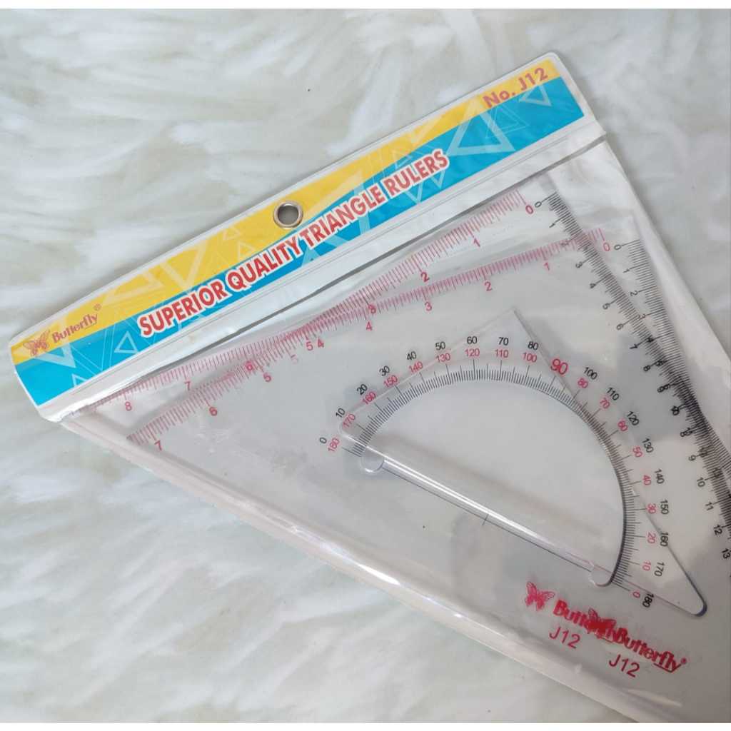 J12 Butterfly Triangle Ruler Set J12 | Shopee Malaysia