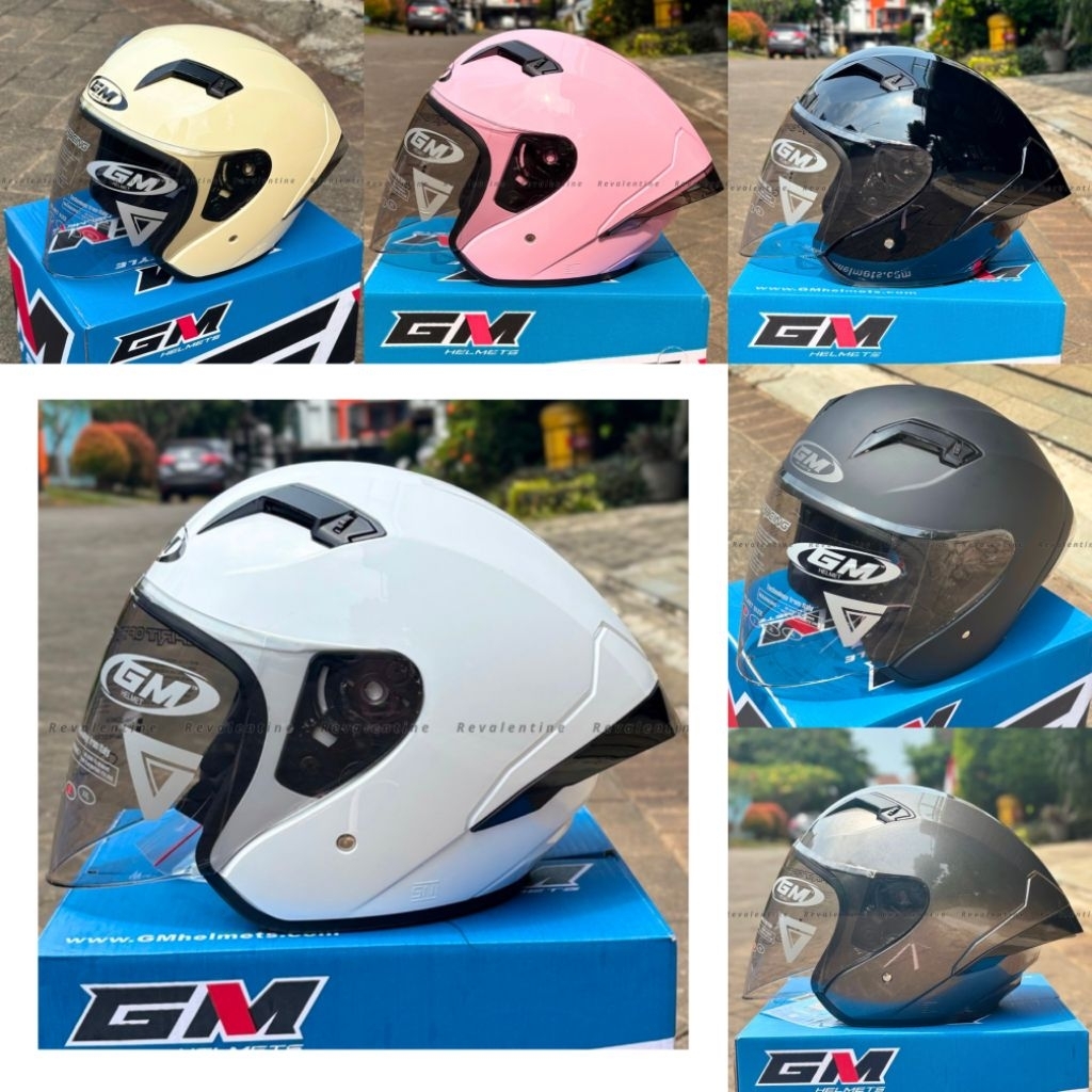GM G2 SOLID ORIGINAL | ALL VARIANTS | GM GII PLAIN HALF FACE MOTORCYCLE ...