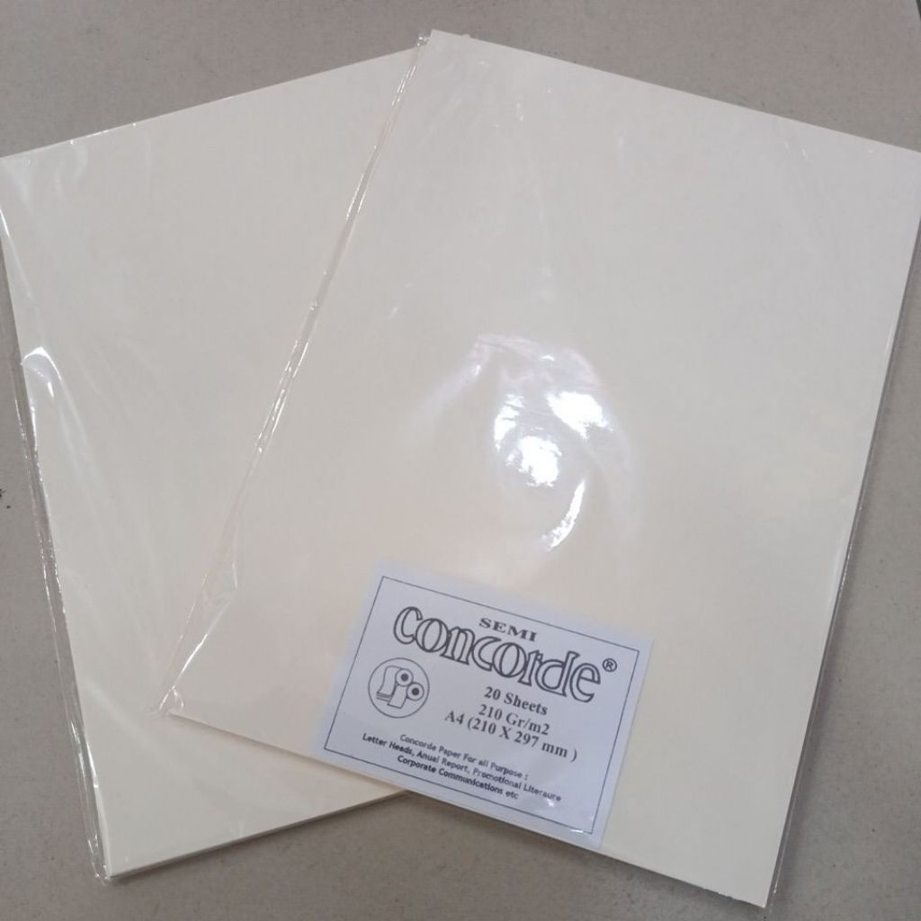 Concorde Paper 210 Gr A4 Size (210x297mm) Cream Contents 10 and 20 ...