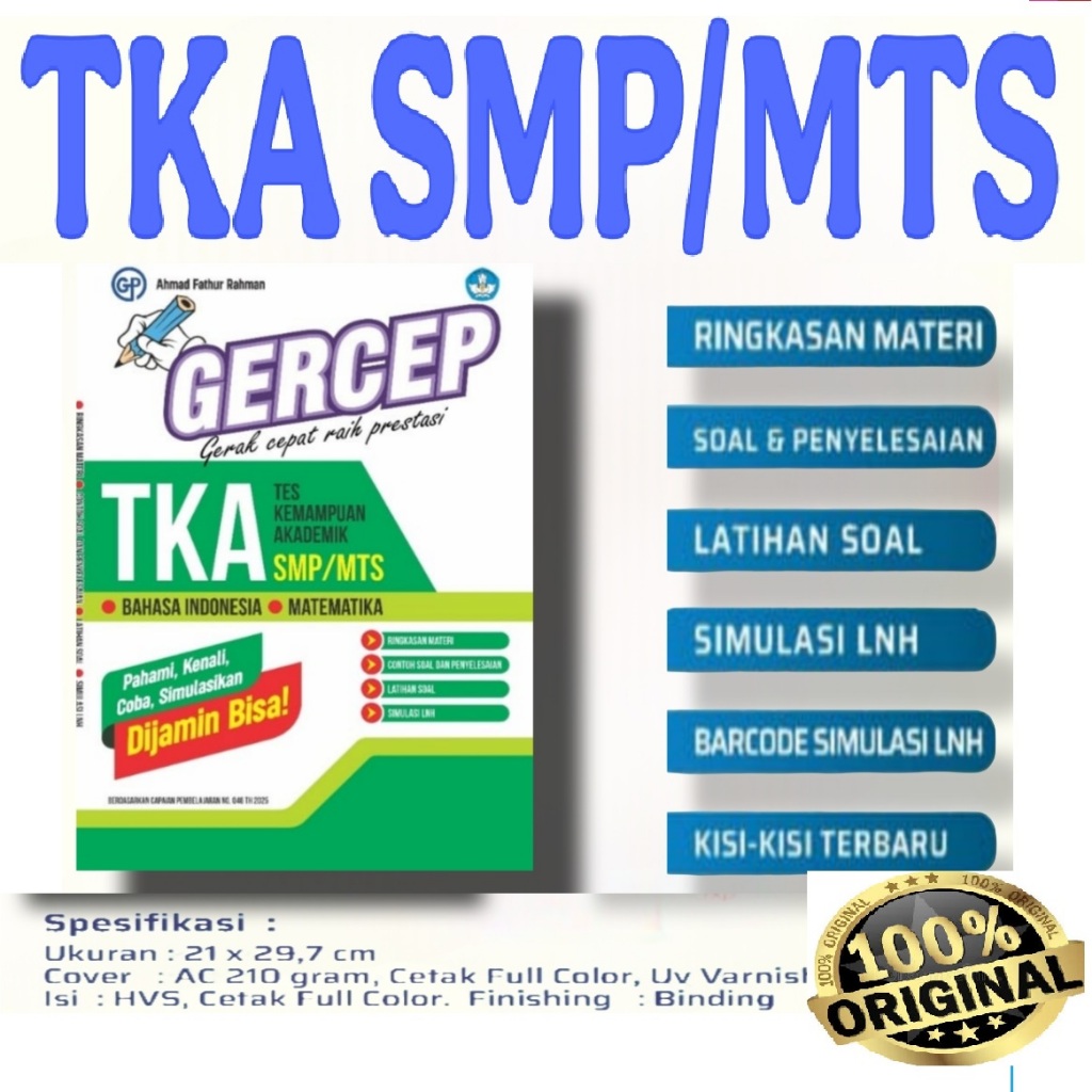 GERCEP TKA SMP / MTS YEAR 2026 - Gilang Pratama Academic Ability Test ...