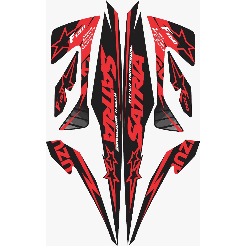 SUZUKI VARIATION STRIPING SATRIA FUSUZUKI FL TYPE S - STICKER SATRIA FU ...