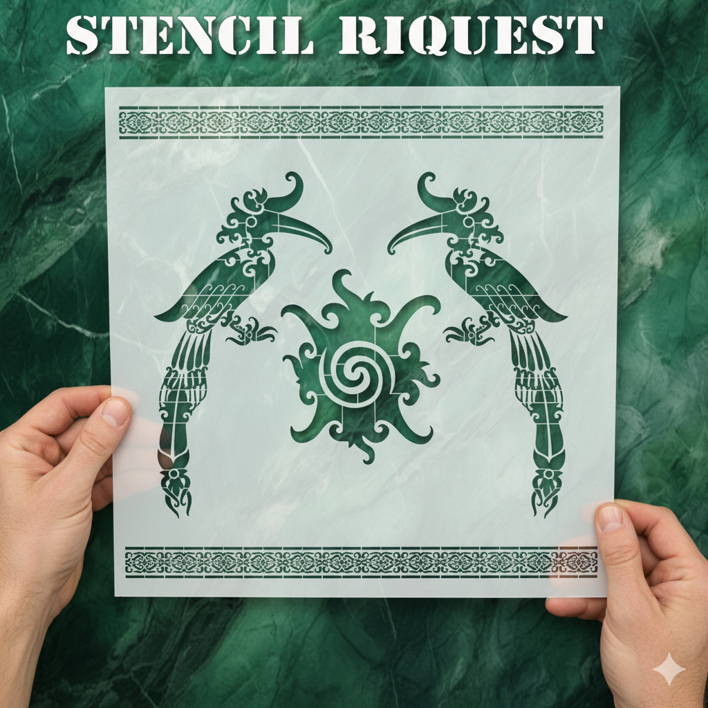 STENSIL RIQUES ORNAMENT OR LOGO FROM SPECIAL PLASTIC MATERIAL | Shopee ...