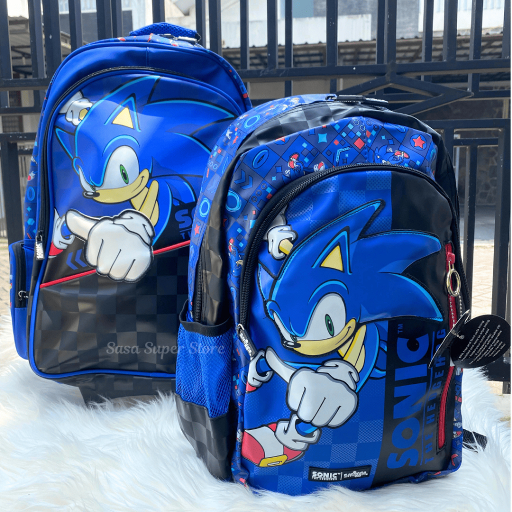 SASA BEBE | SCHOOL BAG SMIGEL SERIES BOY SONIC THE HEDGEHOG TROLLEY ...