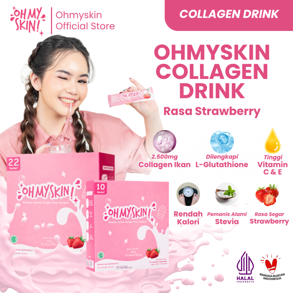 Oh My Skin! Collagen Drink Powdered Drink with Collagen and L ...
