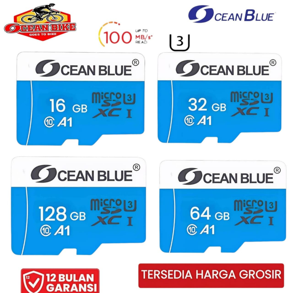 HP OCEANBLUE Memory Card Micro SDhp MMC Class 10 U3 16 32 128 GB CCTV ...