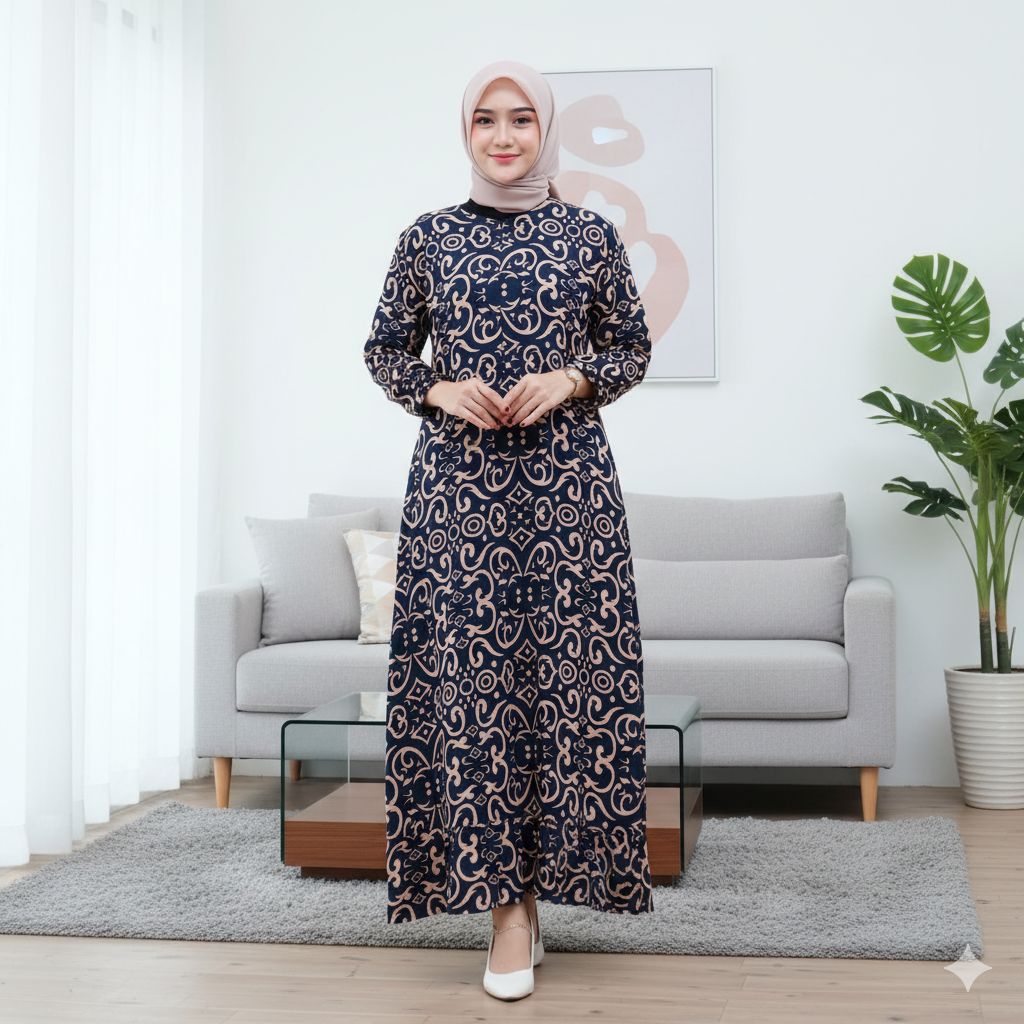 Long Dress Daster Premium Rayon Material Long Sleeves Nursing Friendly ...