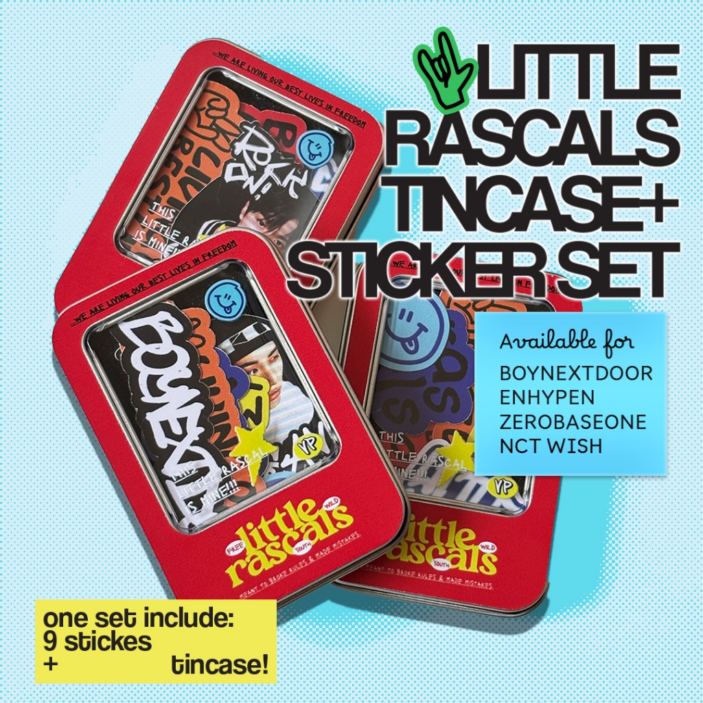 Ready! Little Rascal Tincase + Sticker Set by Vintagepals (Boynextdoor ...