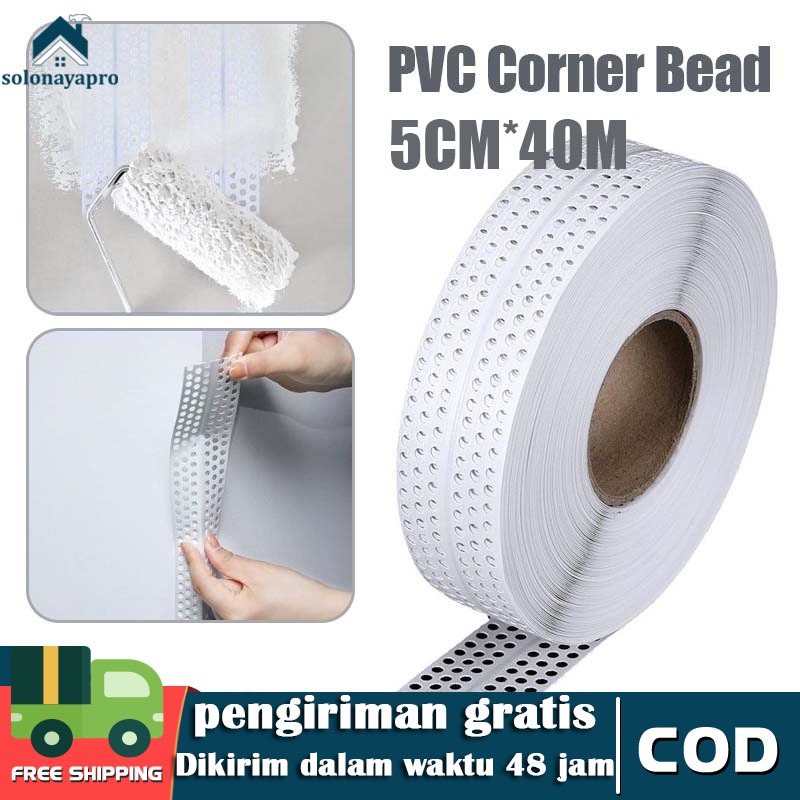 Corner Bead PVC Duct Tape Drywall Plaster 40m 5cm Gypsum Connection ...