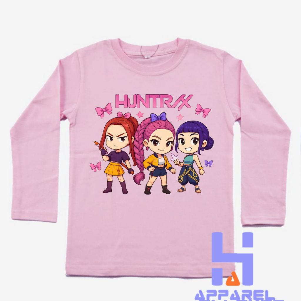 HUNTRIX KPOP DEMON HUNTERS CHARACTER CHILDREN'S T-SHIRT LONG SLEEVE ...