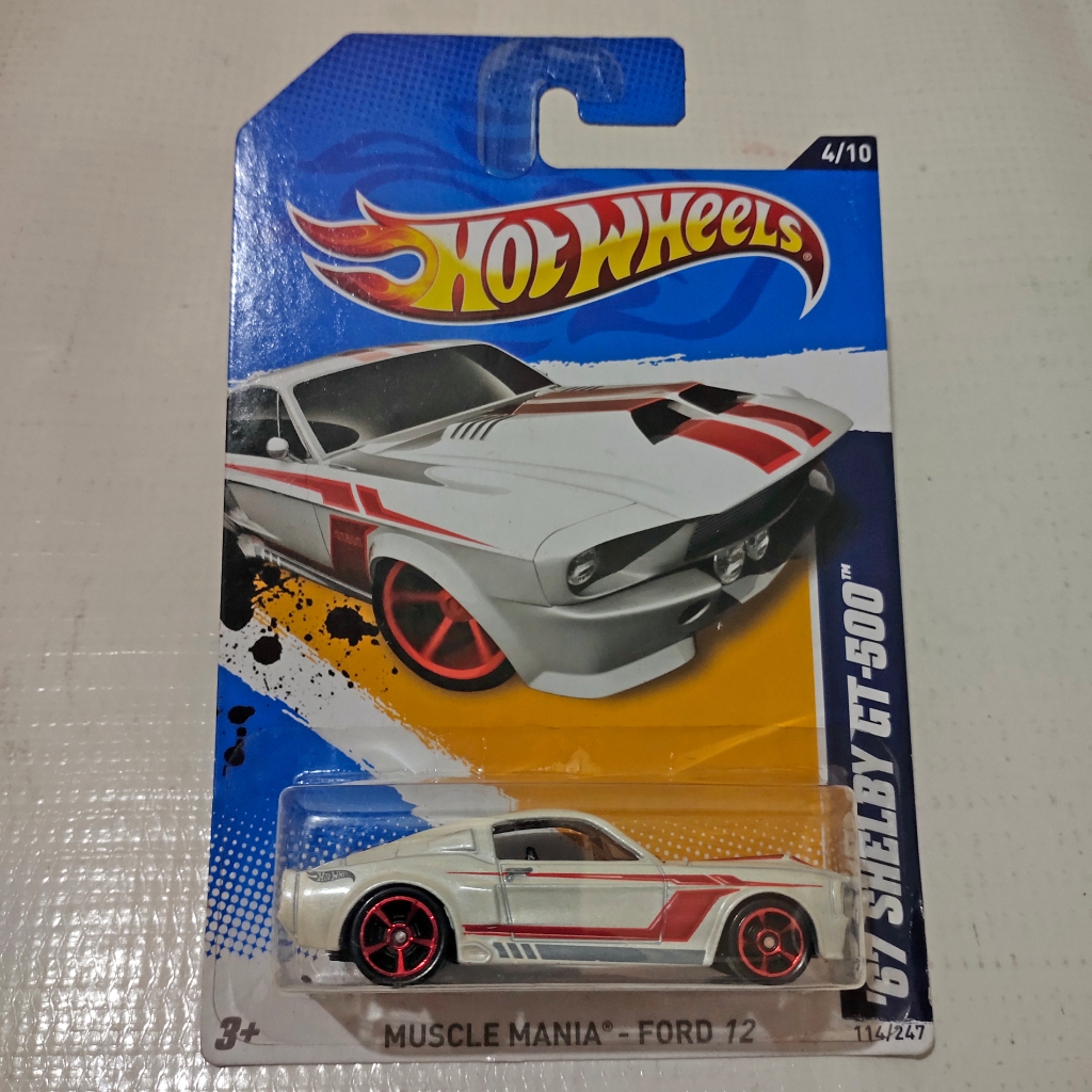 Hot Wheels Ford '67 Shelby GT-500 GT500 White 2012 HW Muscle Mania ...