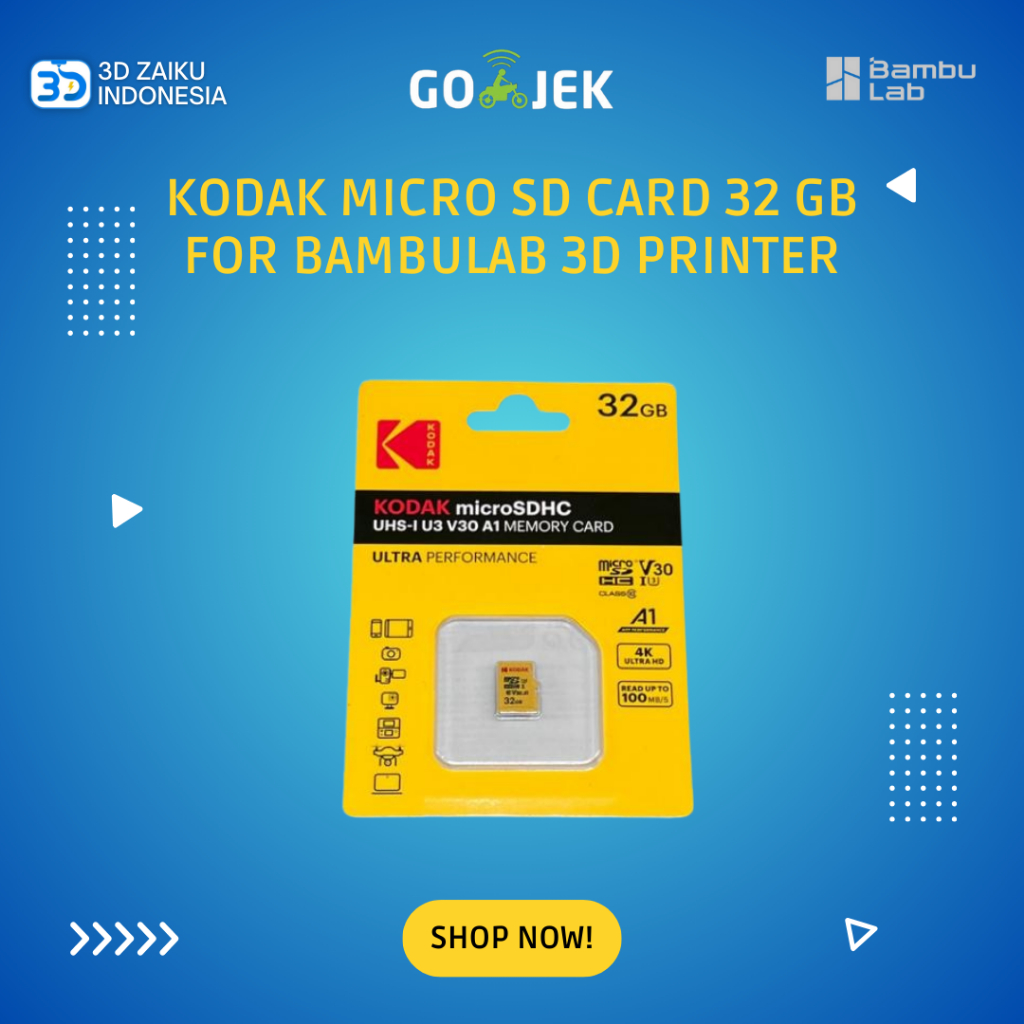 Original Kodak Micro SD Card 32 GB for Bambulab 3D Printer | Shopee Malaysia
