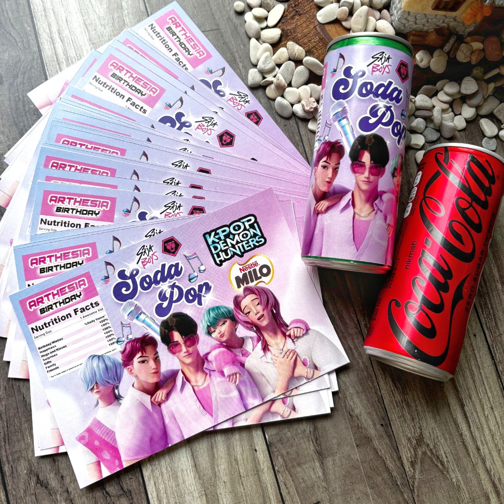 Saja Boys Label Can Soda Hampers Souvenir Birthday Souvenir Children's ...