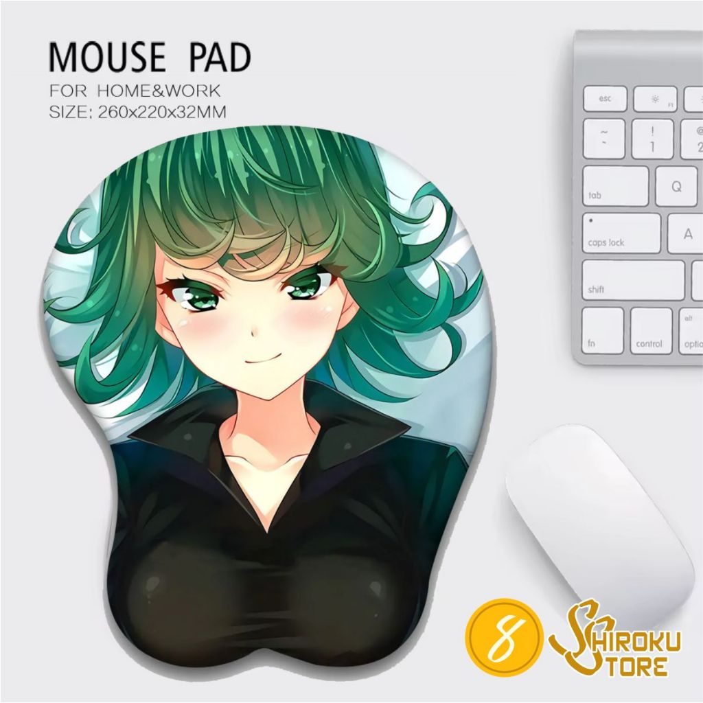 One Punch Man Gaming Mouse Pad 3D Tatsumaki Fubuki Oppai Mousepad Anime ...