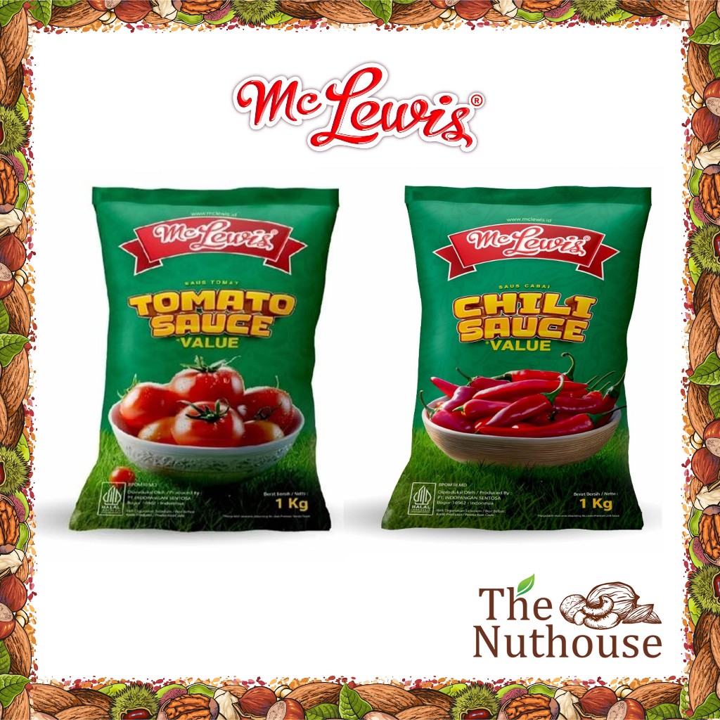 1Kg Mc Lewis Tomato Chili Sauce Value Pouch/ [Saos Tomato Economical ...