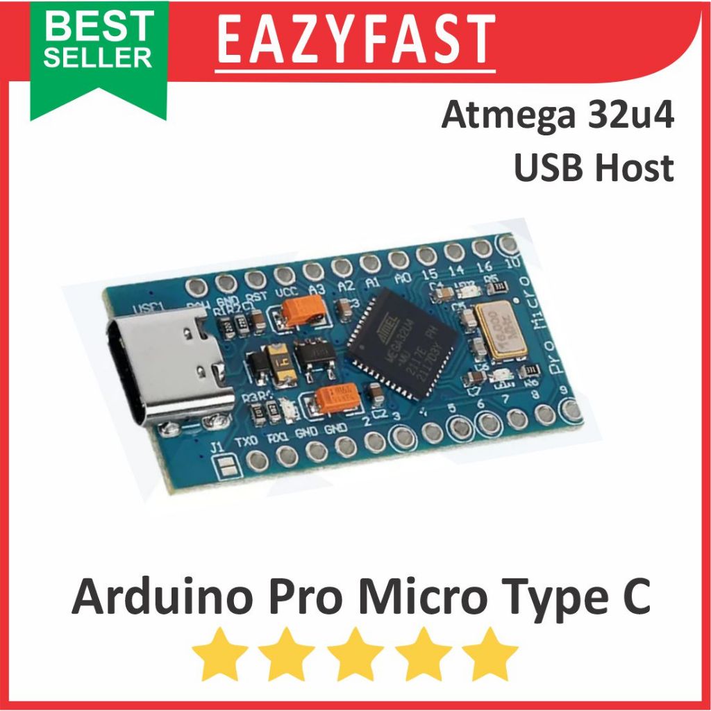 Arduino Pro Micro Compatible USB Type C Atmega 32u4 USB Host Client ...