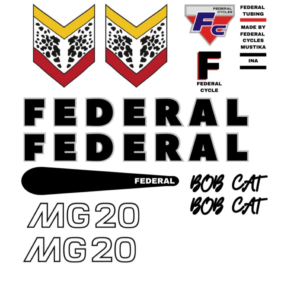 CUTTING STICKER FEDERAL BOB CAT MG 20 | Shopee Malaysia