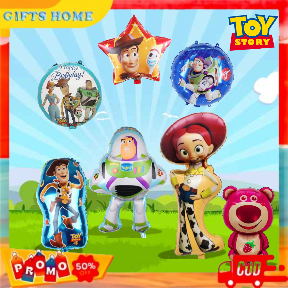 Toy Story Lotso Jumbo Woody Buzz Jessie Lightyear Foil Balloon 18 Inch ...