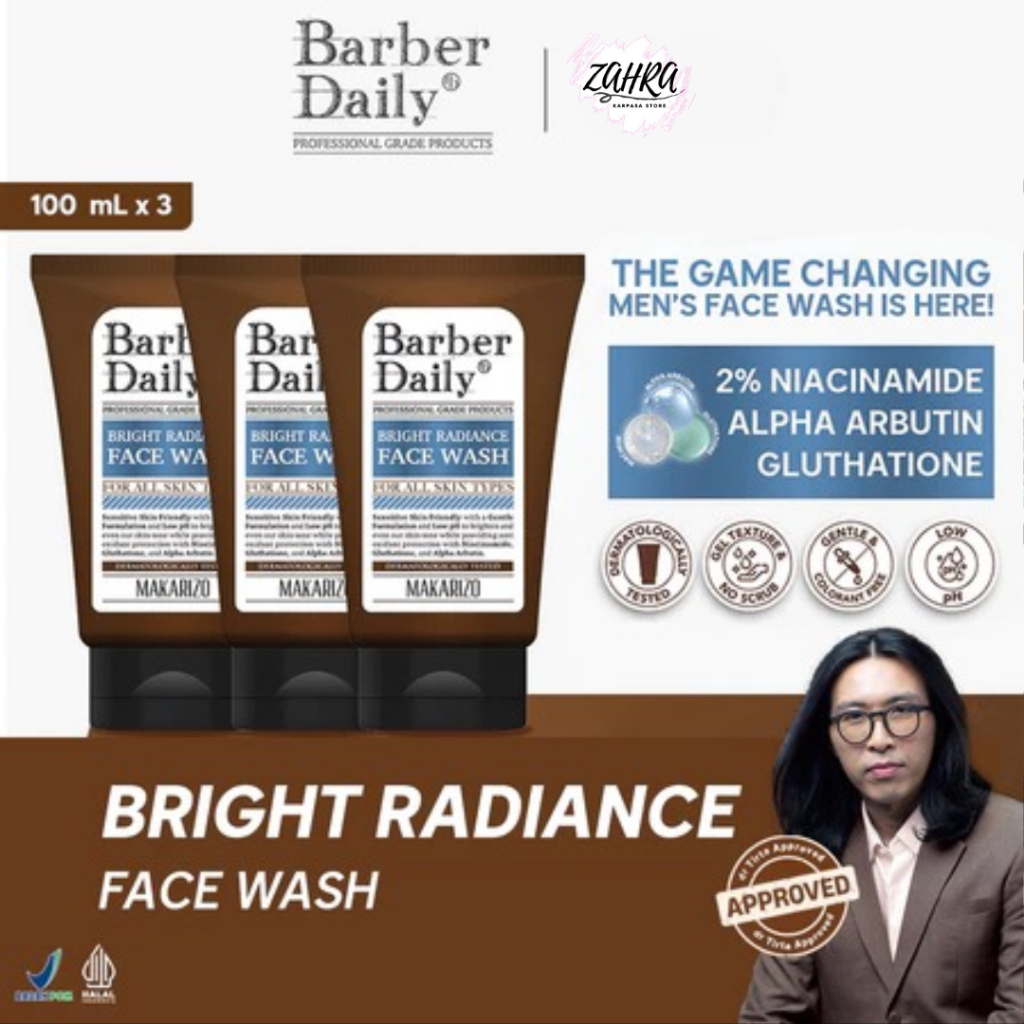 Triple Pack Ultimate Clenser Barber Daily Face Wash Bright Radiance ...