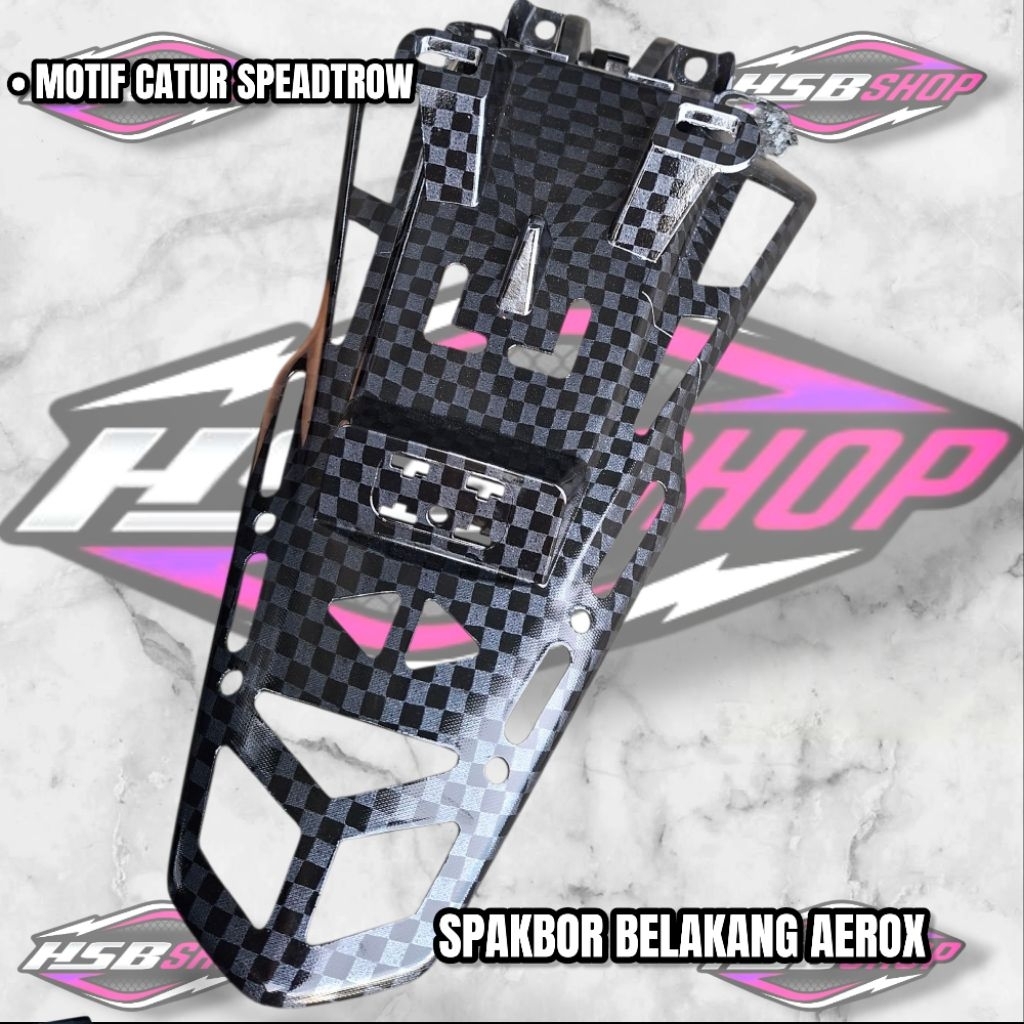 Rear fender coak carbon motif Rame chess speadtrow Aerox new aerox 155 ...