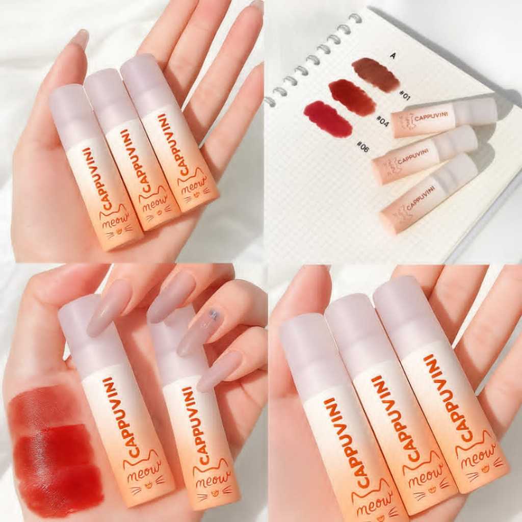 (PERPCS) Cappuvini meow Lip Mousse | Natural Lip Moisturizer and ...