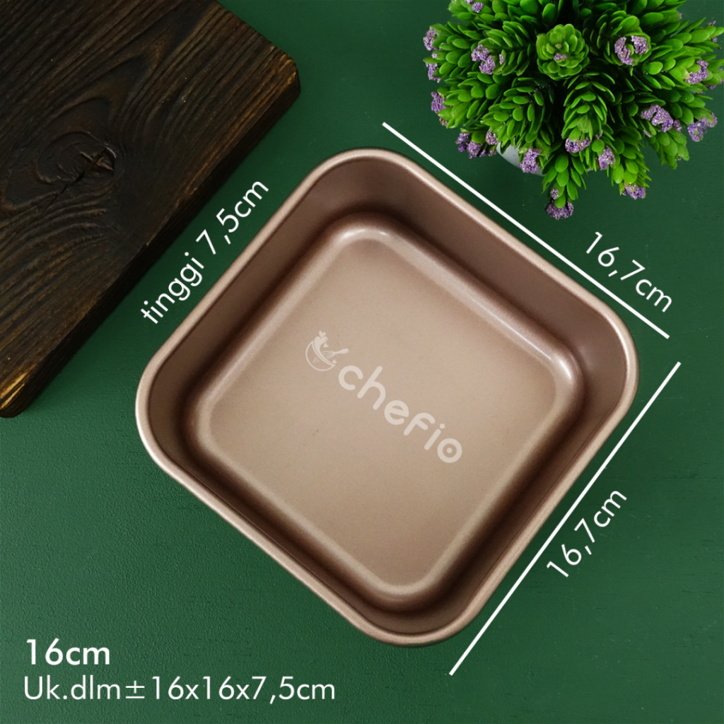 Chefio 16cm High Square Pan Bread Pan/ Cake/ Square Pan/ | Shopee Malaysia