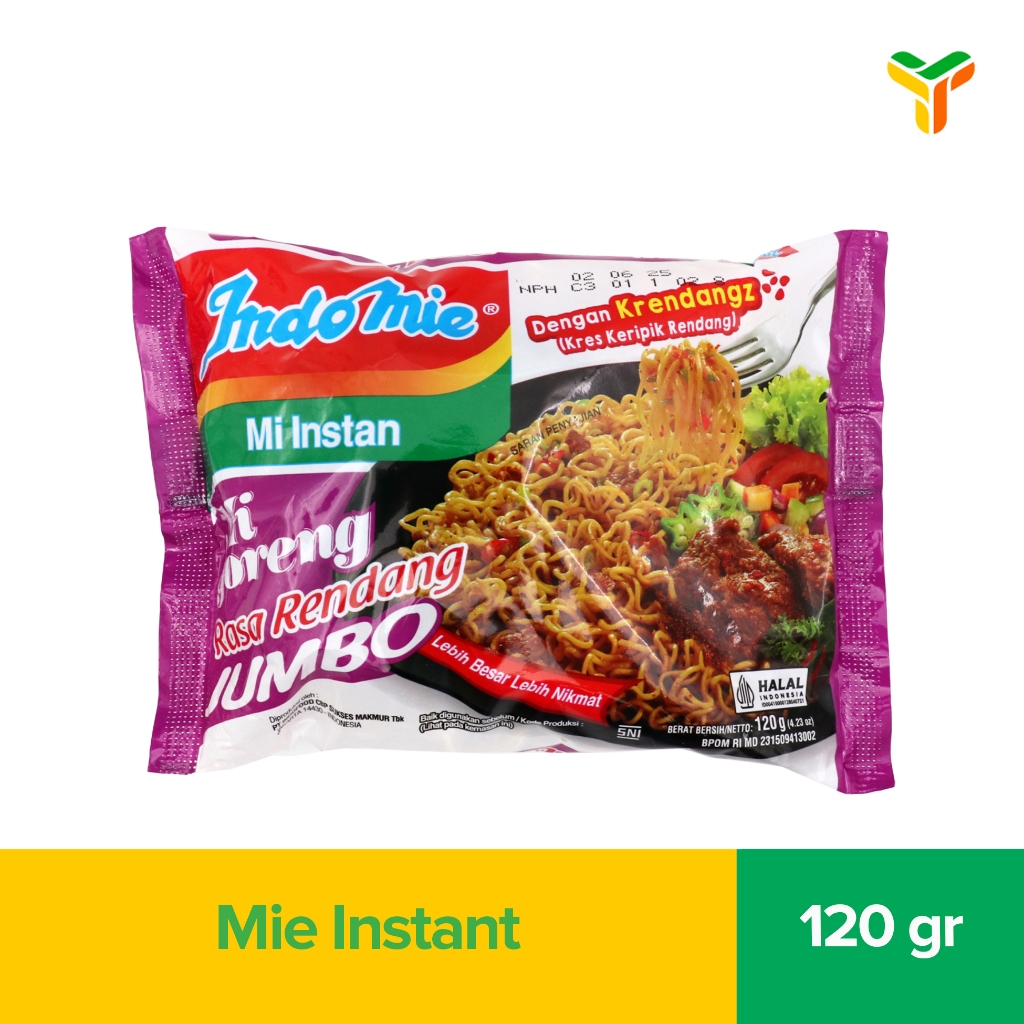 Indomie Goreng Rendang Jumbo 120Gr | Shopee Malaysia