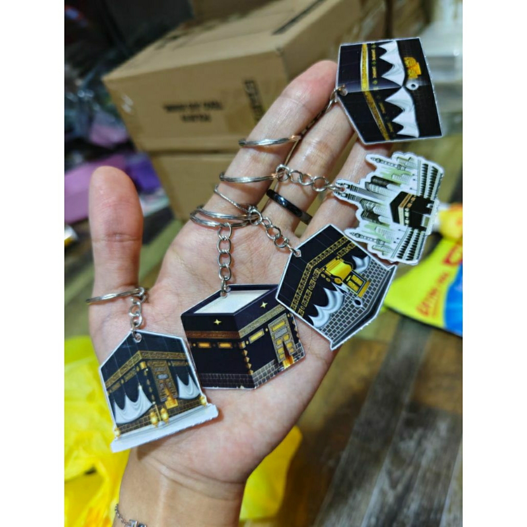 GANTUNGAN (1 Dozen) Acrylic Keychains for Kaaba, Makah, Madinah ...