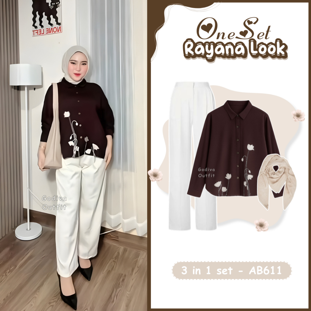 Godiva Outfit Rayana 3in OneSet Teen Top (Bella Square + Blouse ...