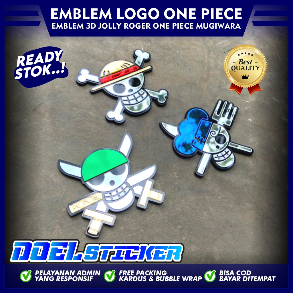 Embossed Acrylic One Piece Emblem - One Piece Doel Logo Emblem | Shopee ...