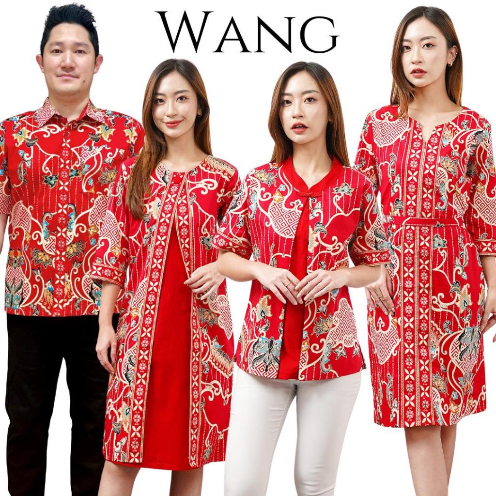 MERAH KATUN KEMEJA [ WANG ] Chinese New Year Batik Premium Stretch ...
