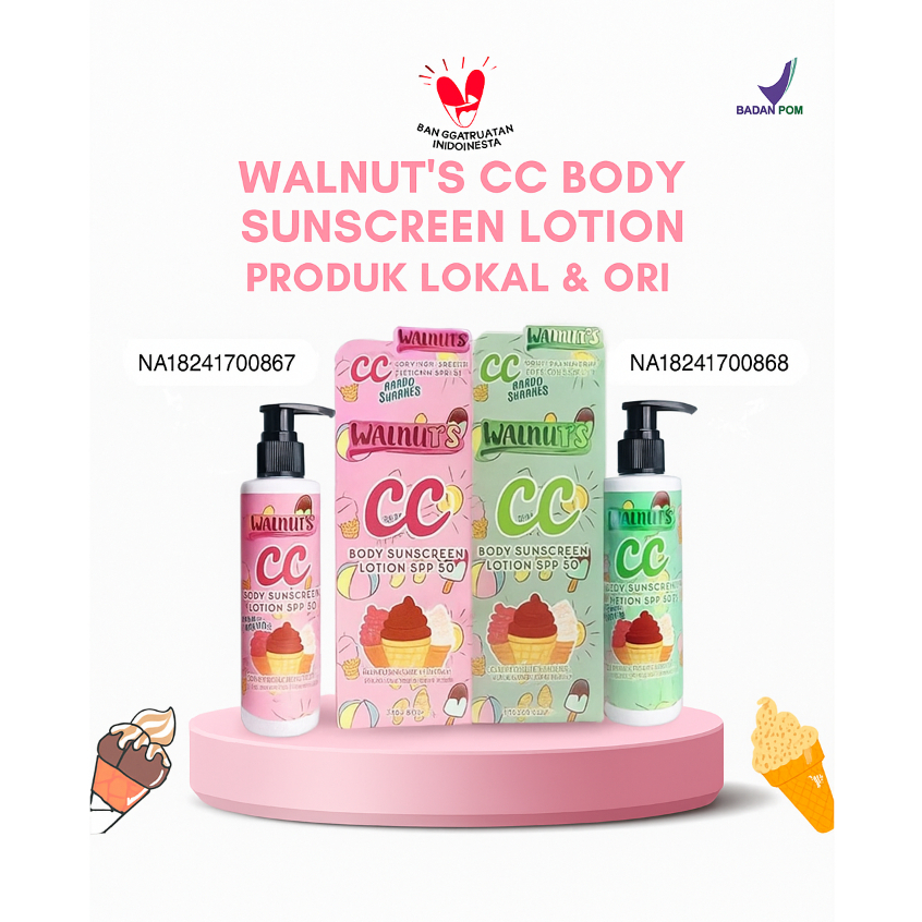 Walnut CC Body Sunscreen Lotion 200ml X Elzabethrosse Body Lotion 300ml ...