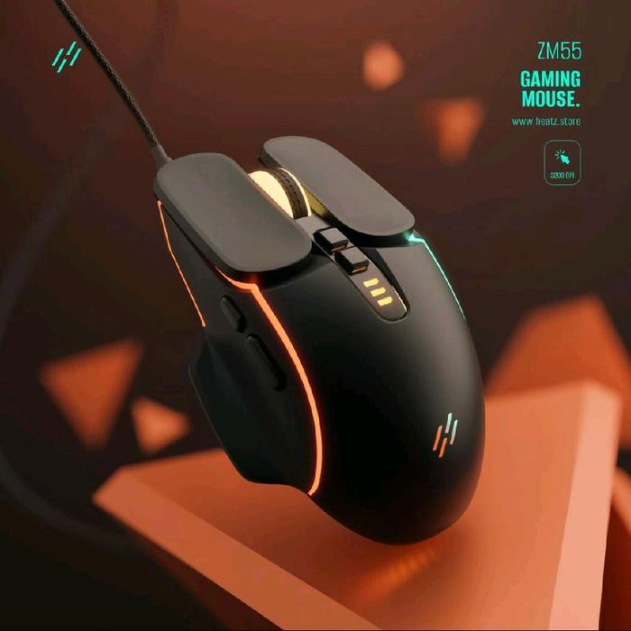 Heatz ZM55 Gamepro Gaming Mouse 3200 Dpi Matte Black RGB High Quality ...