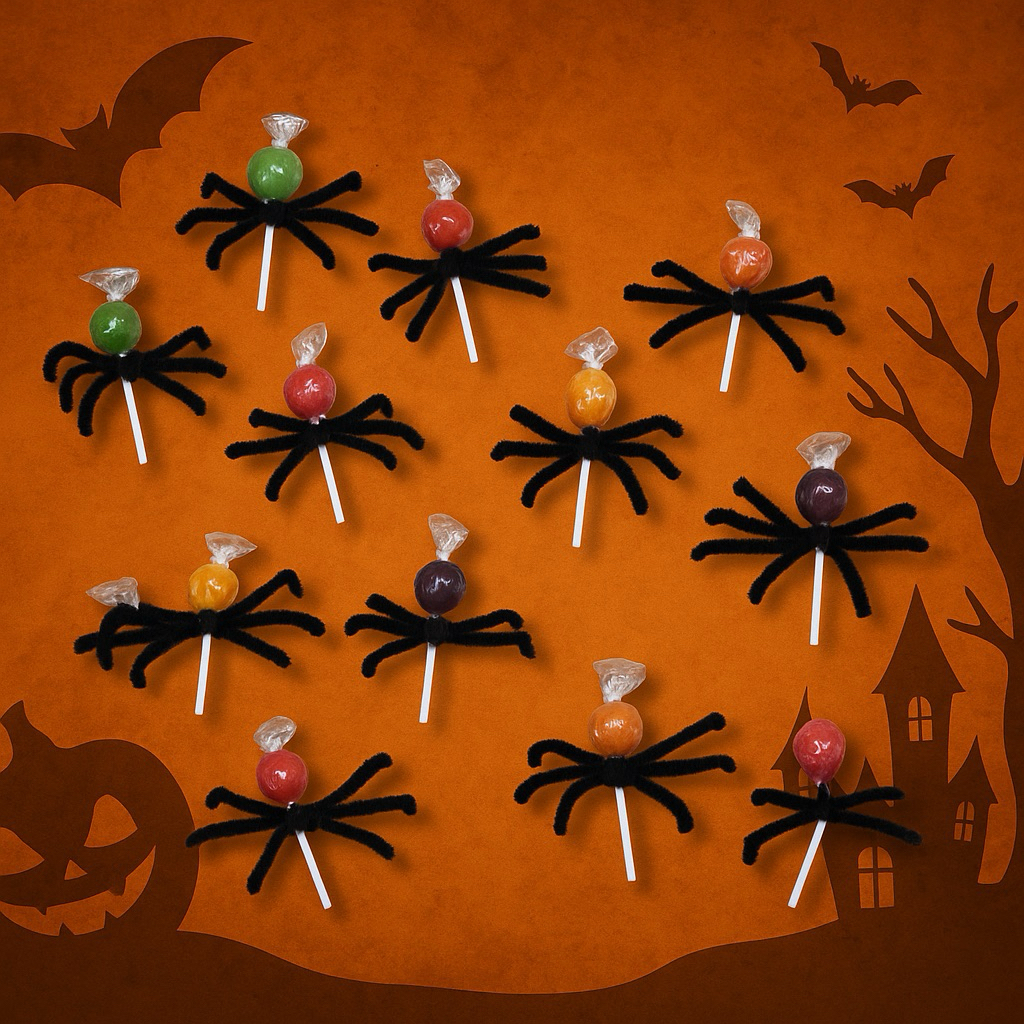 [HALLOW EDITION] Spider Candy – 20 Pieces Fruit Flavored Lollipops ...