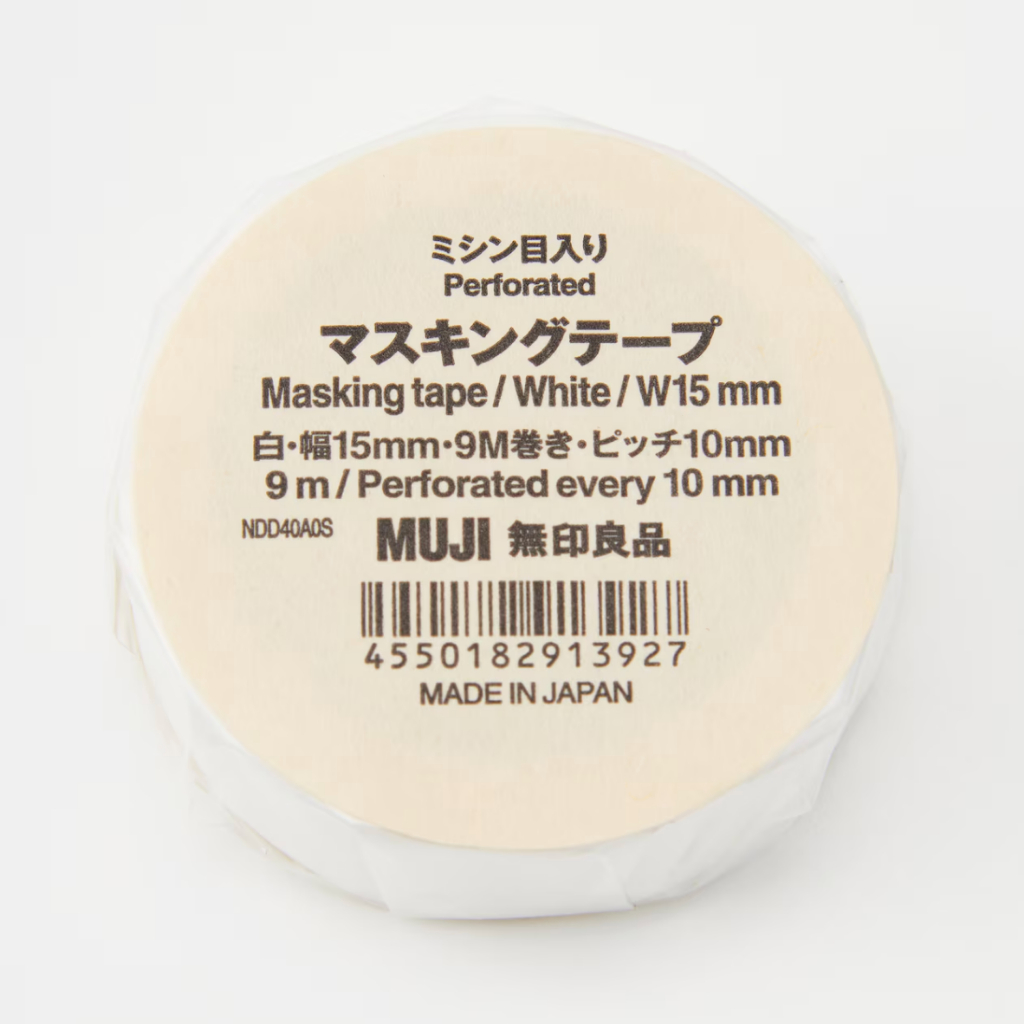 Muji Perforated Masking Tape Japanese Paper Adhesive Tape 15mm Washi ...