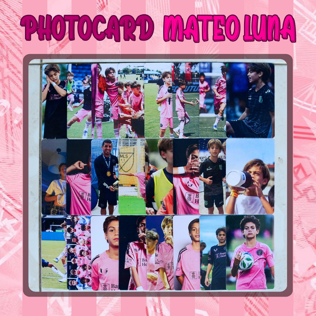 Photocard Mateo Contents 25 pcs Unoffical Made by Inter Miami Idol Fans ...