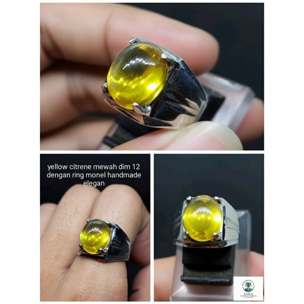 Luxury yellow citrone ring dim 12 monelRing | Shopee Malaysia