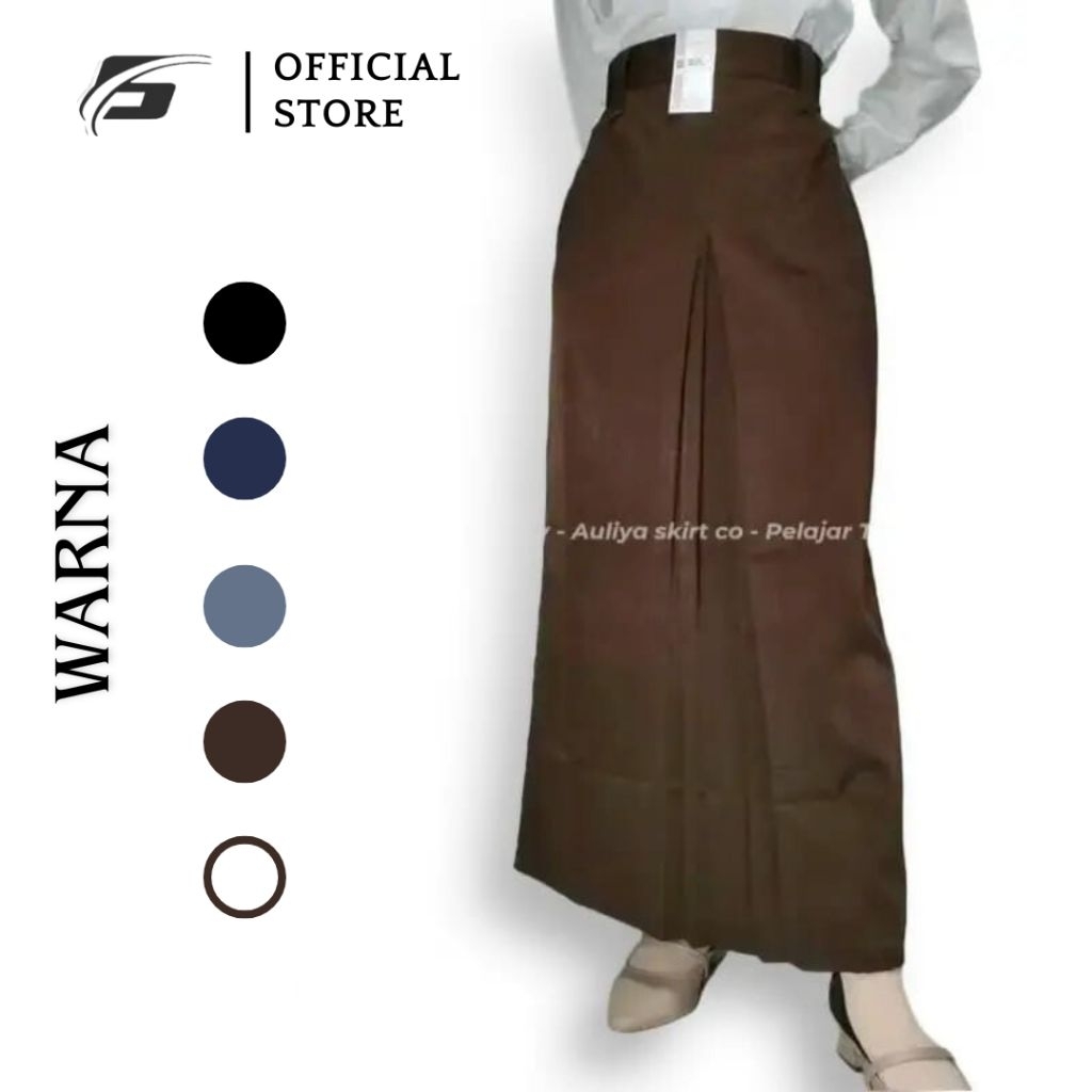 Junior High School & Work Uniform Skirt with Long Span Model and Front ...