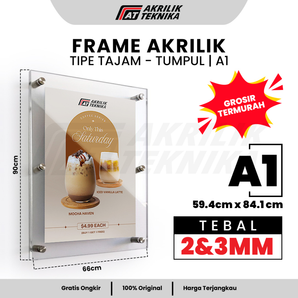 A1 Acrylic Frame Wall Poster Frame/ Acrylic Menu Display/ | Shopee Malaysia